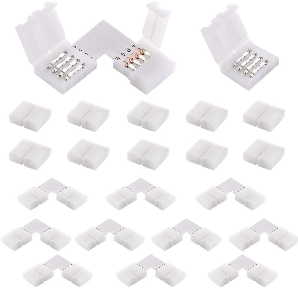 Led Corner Connector, 20 Pack Light Strip Connector 10pcs L Shape ...