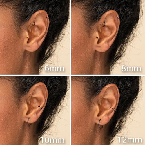 Snapklik.com : Hinged Nose Rings Hoops - 316L Surgical Steel Seamless ...