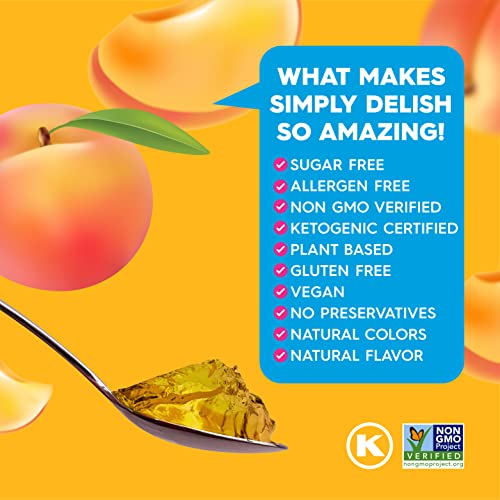 Snapklik.com : Simply Delish Plant Based Natural Peach Jel Dessert 6 ...