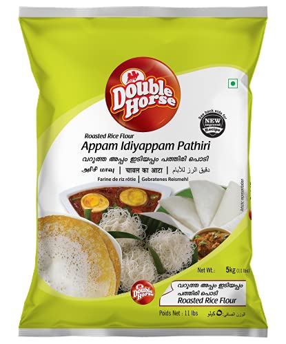 Double Horse Traditional Appam /Idiyappam /Pathiri Rice Flour 5kg ...