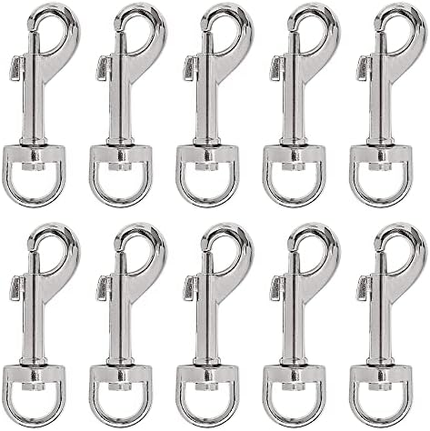 DXiongW 10 Pieces Swivel Eye Bolt Snap Hook Dog Lead Clips 2 Inch ...