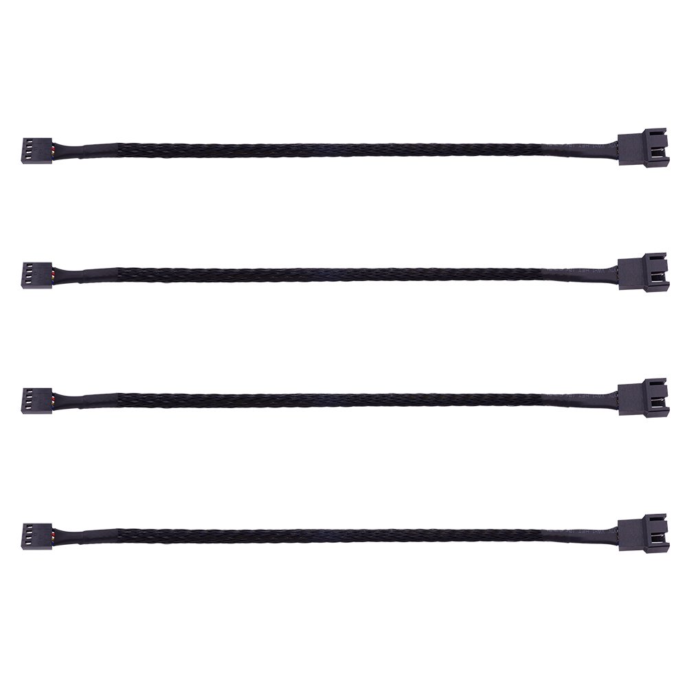 Buy Fancasee (4-Pack) 4 Pin PWM Fan Power Supply Cable PC Internal ...