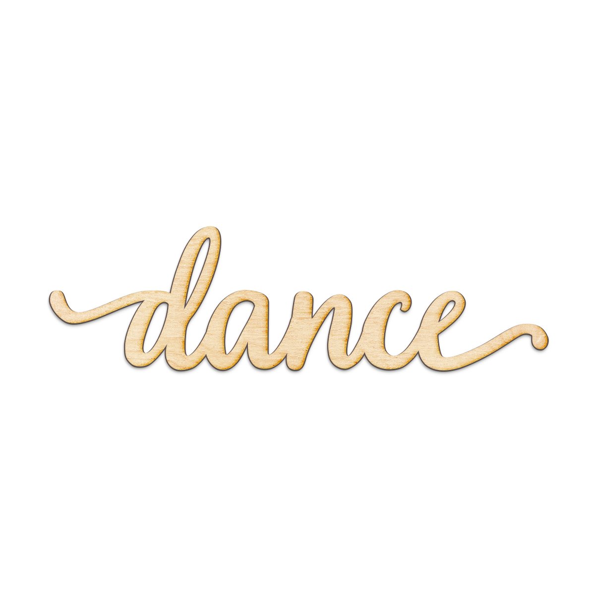 Amazon.com: Woodums – Dance Script Wooden Wall Art Decor, Unfinished ...