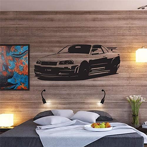 DivineDesigns™ Black Car Vector Form Wall Reusable Just Peel & Stick ...