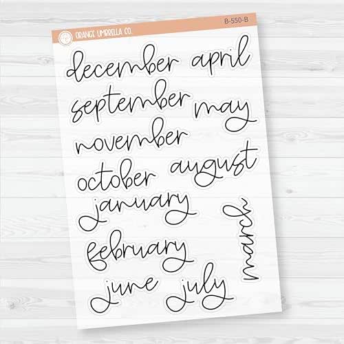 Amazon.com: Month Name Stickers - A5 ECLP Monthly Planner Stickers and ...