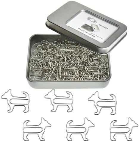 Amazon.com : HiQin Cute Dog Shaped Paper Clips, Stocking Stuffer ...