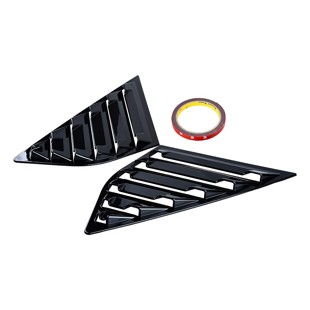 Amazon.com: Anzios 2X Rear Side Quarter Window Louvers Vent Trim Cover ...
