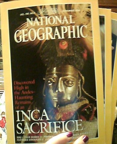 National Geographic October-December 1999: Inca Sacrifice, Cheetahs ...