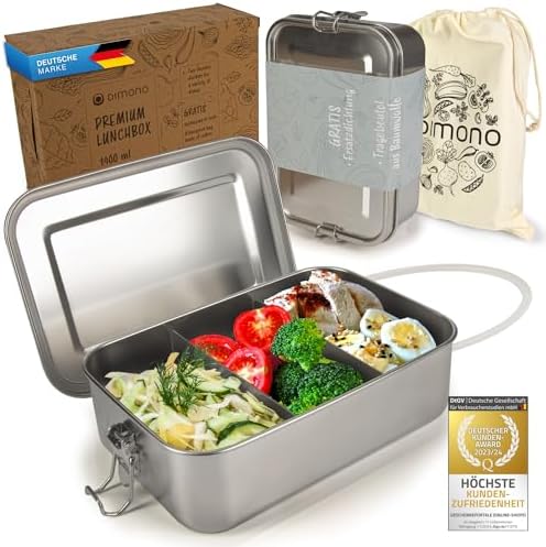 Dimono® Lunchbox Brotdose 850ml Auslaufsichere Bento-Box Brotzeit-Dose ...