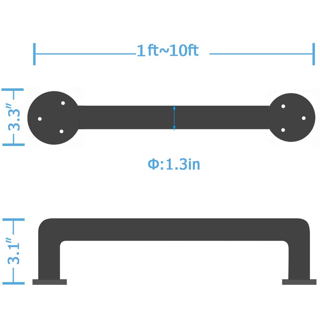 Buy Handrails For Stairs Industrial Pipe Matte Black Stair Rail Safety buy-handrails-for-stairs-industrial-pipe-matte-black-stair-rail-safety