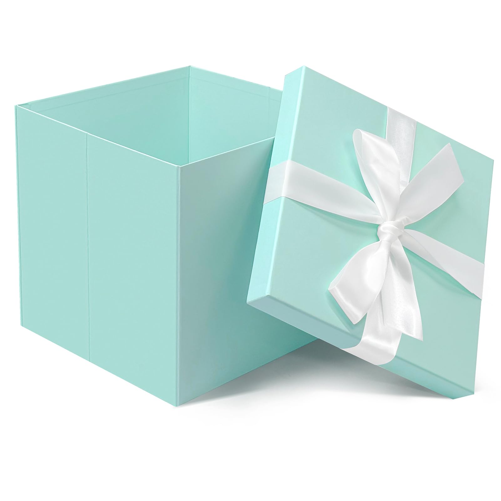 Amazon.com: Large Gift Box with Lids 10x10x10 Inches, Ribbon& Cut Paper ...
