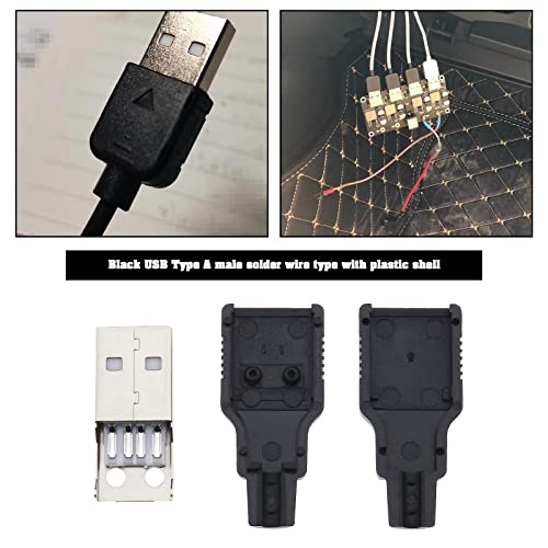 eMagTech 10 Set USB Type A 4 Pin Male Jack Connector DIY USB Connector ...