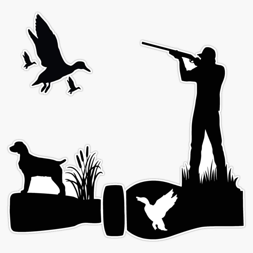 Amazon.com: Dog Days Of Duck Hunting Sticker Vinyl Waterproof Sticker ...