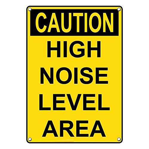 Amazon.com: Weatherproof Plastic Vertical OSHA Caution High Noise Level ...