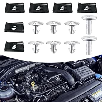 leediga 14 PCS Lower Engine Cover Bolt Pin Screws, Hardware Screw and ...