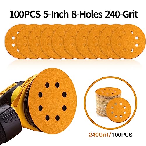 Snapklik.com : 100 Pcs 5 Inch Sanding Discs Hook And Loop Sanding Discs ...