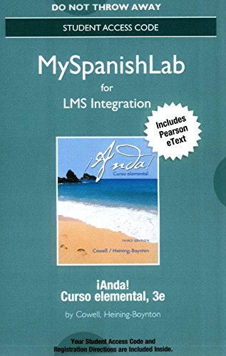 Amazon.com: LMS Integration: MyLab Spanish with Pearson eText ...