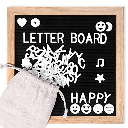 Letter Board,10x10 Inches, Changeable Letter Boards Include 680 White ...