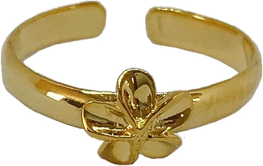 Amazon.com: Hawaiian Heirloom Jewelry 14k Gold Finish Hawaii Plumeria ...