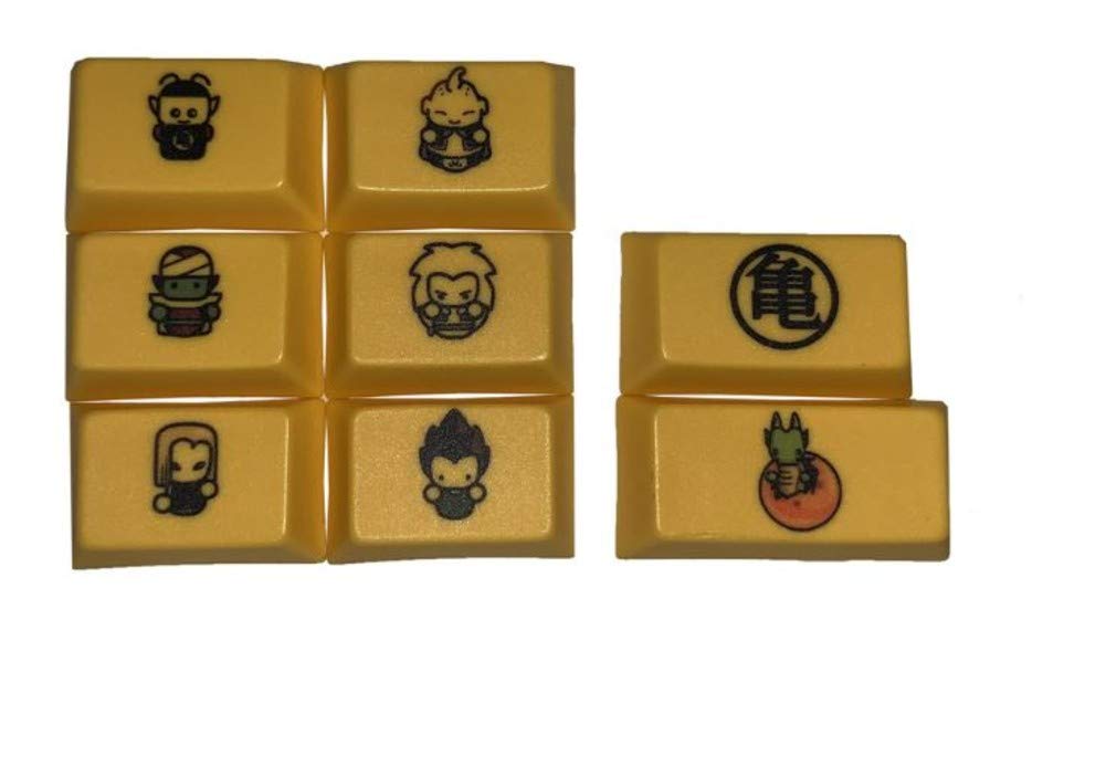 Buy Mugen Custom Yellow Chibi Style Dragon Ball Anime Keycaps Set for ...