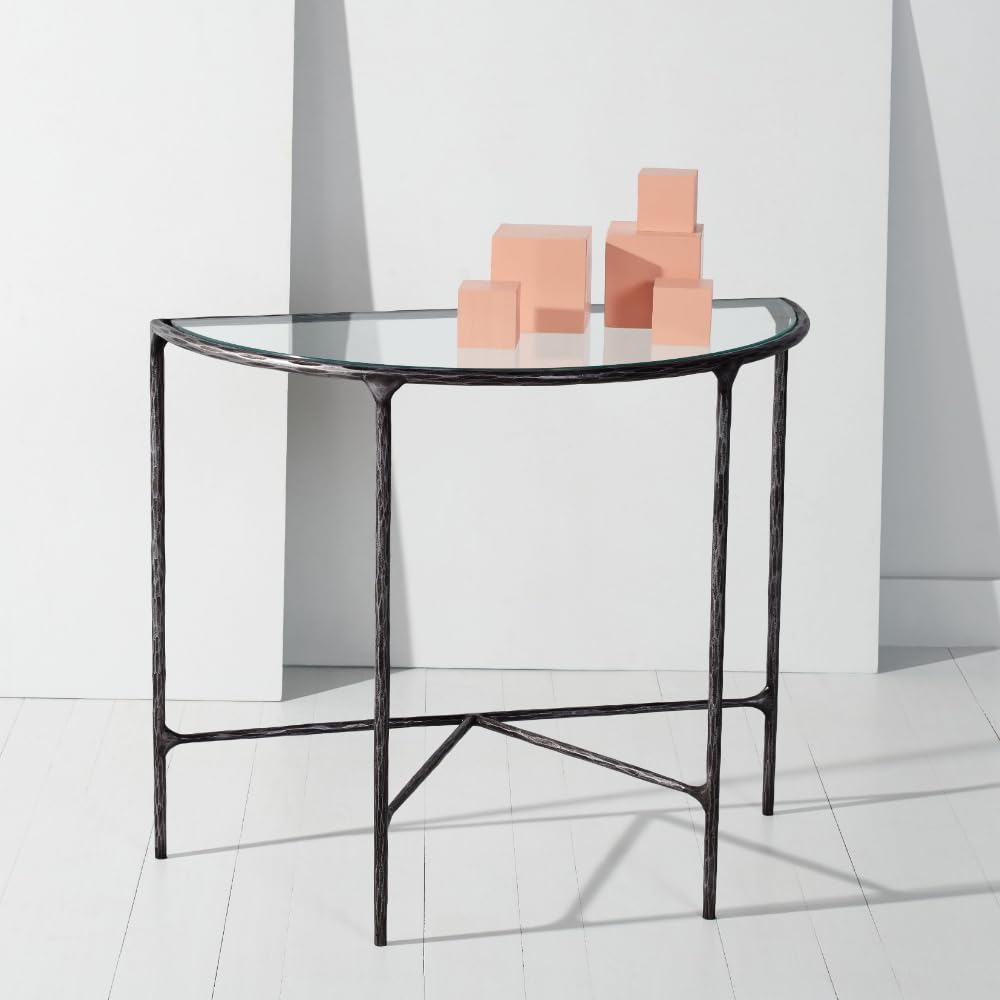 Amazon.com: SAFAVIEH Couture Collection Jessa Black Forged Metal Half ...