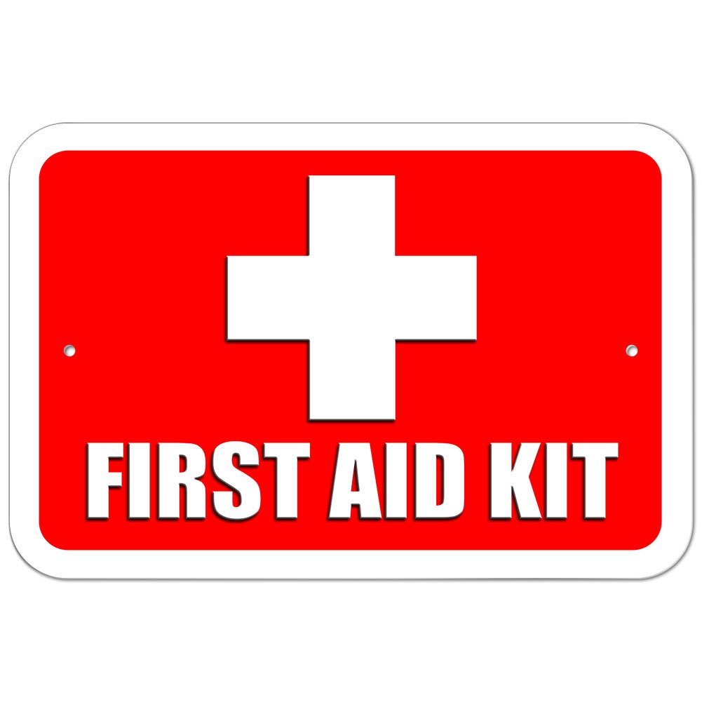 Amazon.com : GRAPHICS & MORE Plastic Sign First Aid Kit - 6" x 9" (15 ...