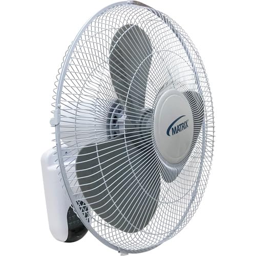 High CFM Garage Fan JPOWER 16" Wall Mount Fan With Remote - 2400 CFM, 3 ...
