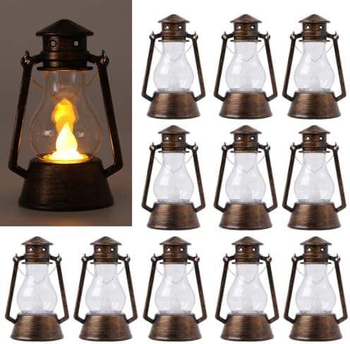 Amazon.com: Mini Vintage Lantern Decor 12-Pcs LED Small Lanterns Indoor ...