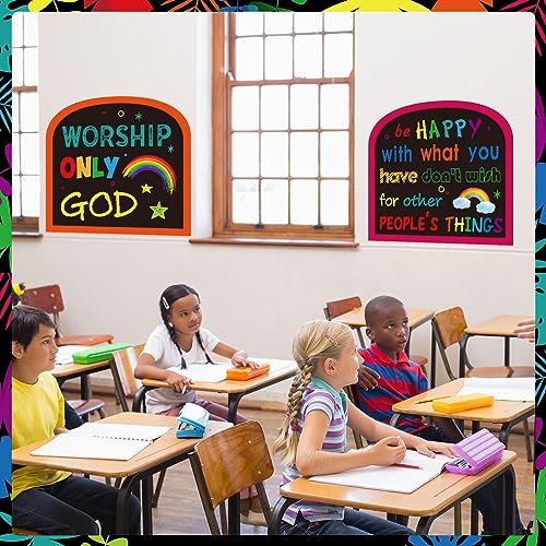 Pasimy Ten Commandments Poster for Classroom Decorations Christian ...