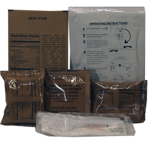 Amazon.com: Full MRE Meal with Chicken BBQ Entree, Heater, Sides and ...
