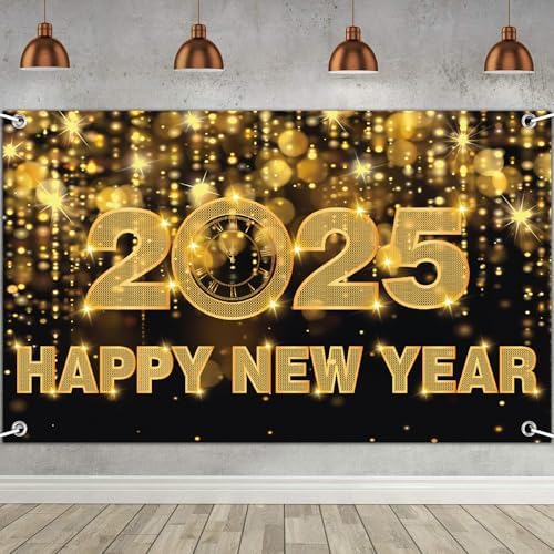 Amazon.com: Happy New Year Decorations 2025, 71 * 44IN Happy New Year ...