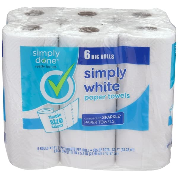 Amazon.com : Simply Done, Paper Towels, Big Rolls, Simple Size Select ...
