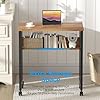 Amazon.com: GreenForest Folding Desk Small Rolling Desk with Storage ...