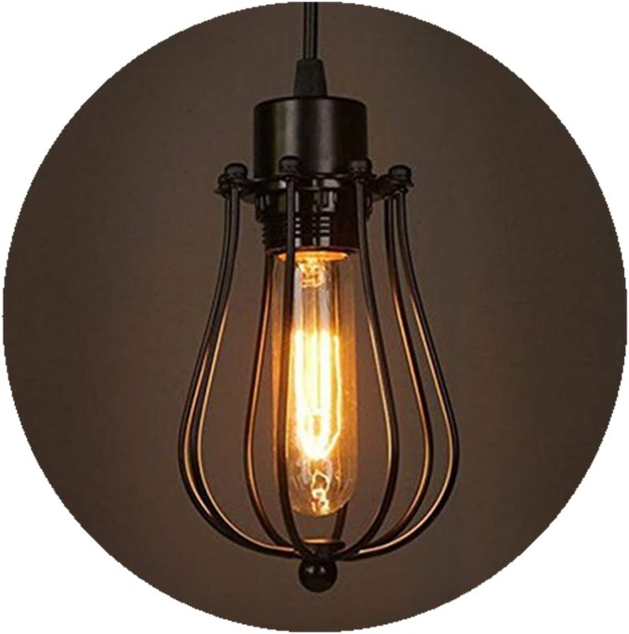Vintage Industrial Retro Metal Wire Cage Pendant lamp Shades Ceiling ...