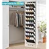 Amazon.com: AOODA 10 Tier Clear Over the Door Shoe Organizer Storage ...