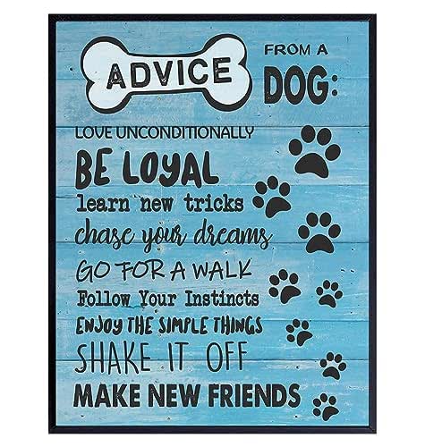 Amazon.com: positive Dog Quotes Wall Decor 11x14 - Cute Dog Wall Art ...