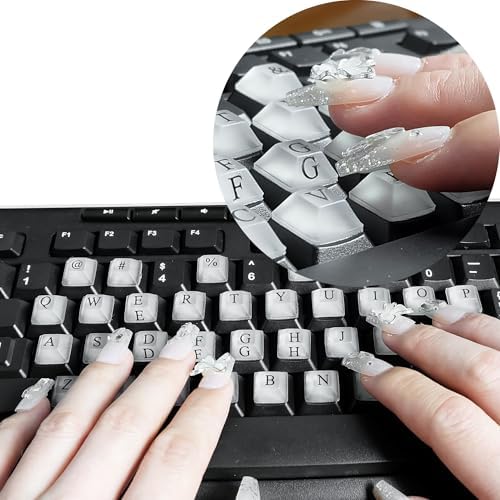 Amazon.com: DIY Raised Keyboard Sticker with Letter Decals for Long ...