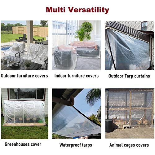 Snapklik.com : Greenhouse Clear Plastic Film 5X8 Plant Covers Sheeting ...