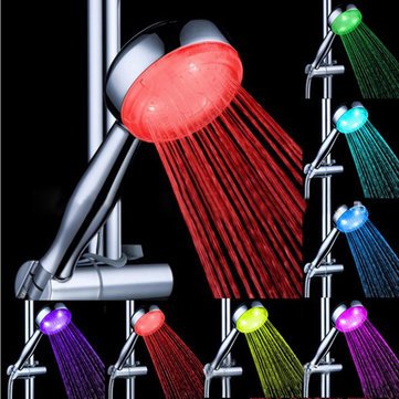 Automatic Change 9 LED 7 Color Changing Shower Head Lights - : Amazon ...
