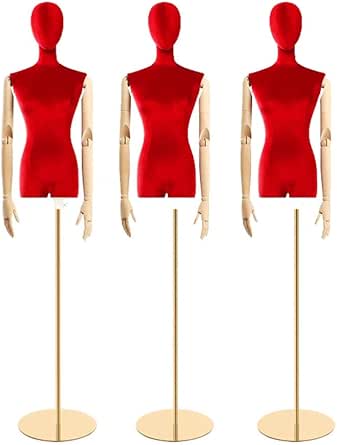Amazon.co.jp: 3 Piece Female Mannequin Body Torso Dress with Foam Arms ...