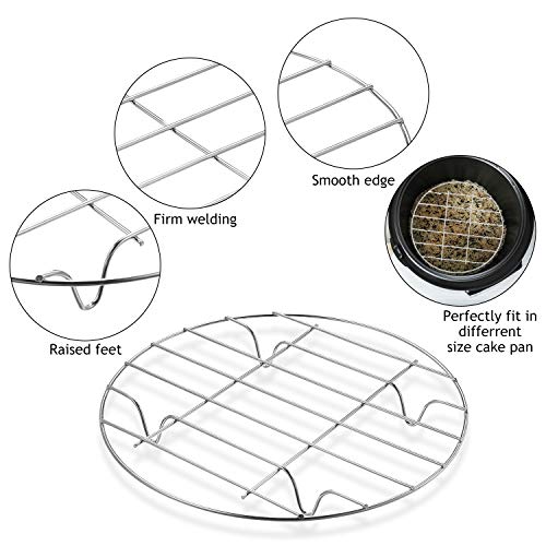 Buy 5 Pieces Round Cooling Rack Circular Wire Rack 12/10 / 9/7 / 6 ...