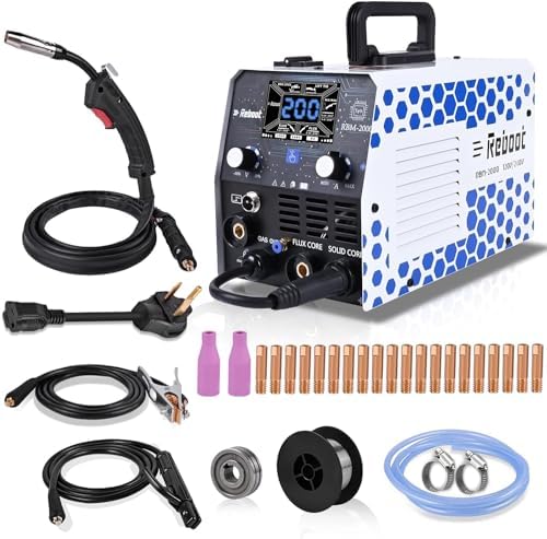 Reboot 200Amp MIG Welder 120V 240V 5 in 1 Welding Machine, Multiprocess ...