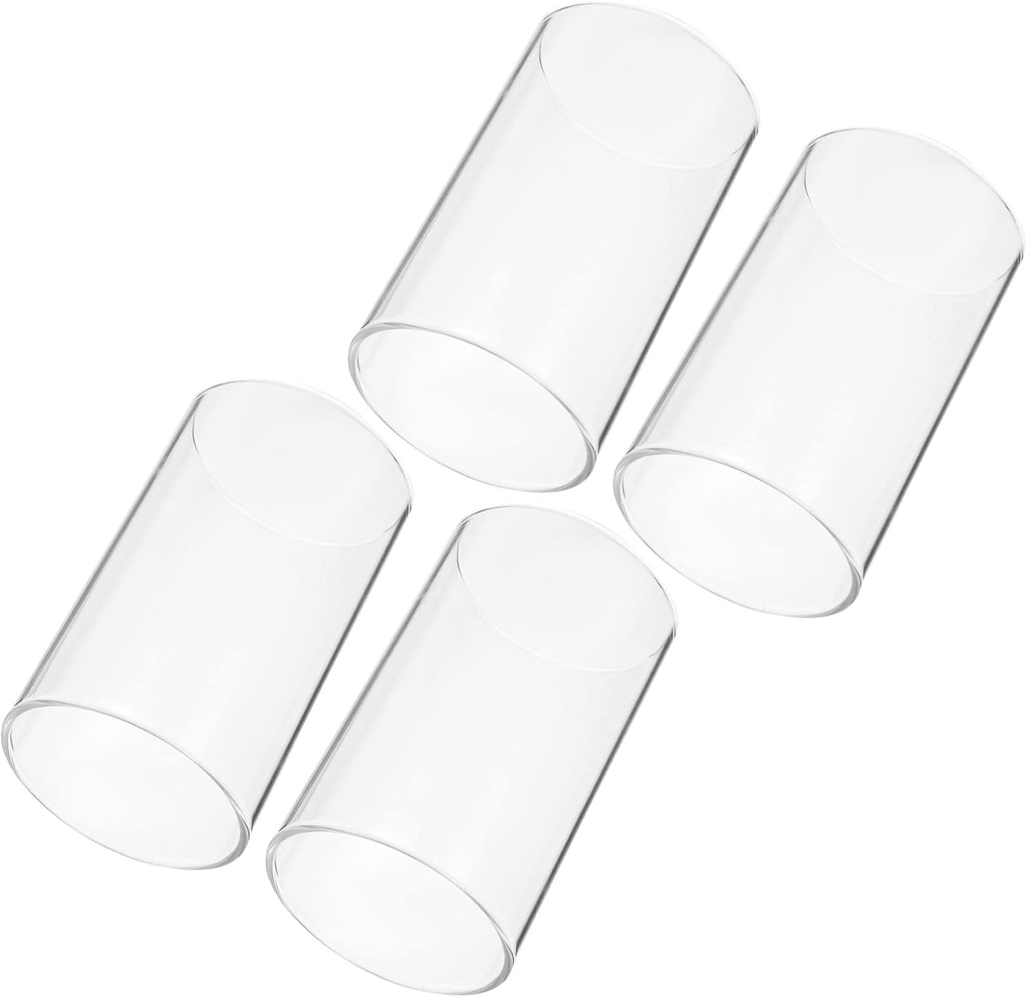 Amazon.com: Homoyoyo 4Pcs Candle Shade Cylinder Candle Cover Glass ...