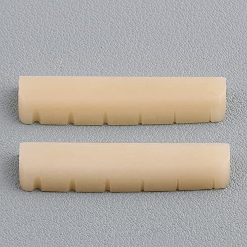 Amazon.com: LYWSMSK Unbleached Acoustic Guitar Pre-Slotted Bone Nut fit ...
