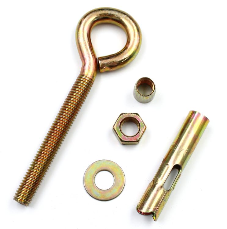 ORTAVA Pack of 6 extension anchor eye bolts, M8 x 60, wall expansion ...