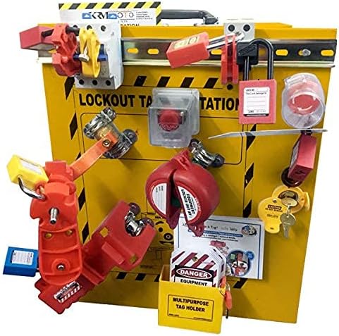 KRM Loto - OSHA Lockout TAGOUT Display Training Cabinet KIT - 8027 ...