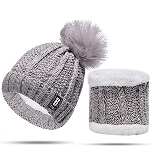 Buy Handcuffs Wool Womens Beanie Scarf Set Casual Style Pompom Winter ...