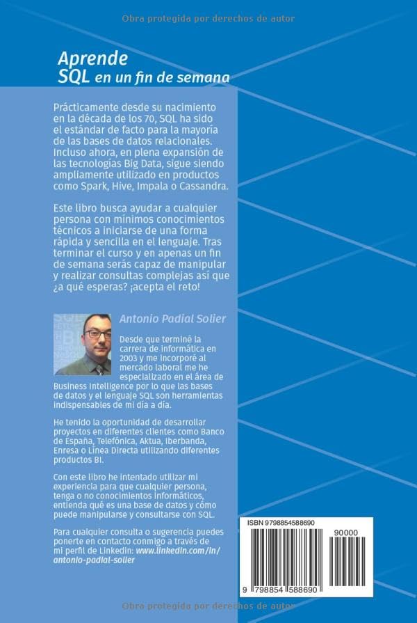 Snapklik.com : Aprende SQL En Un Fin De Semana: El Curso Definitivo Para Crear Y Consultar Bases ...