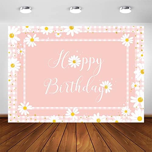 Amazon.com : Avezano Daisy Backdrop Cute Daisy Birthday Party ...