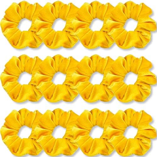Amazon.com : IVARYSS Yellow Scrunchies, Premium Velvet Soft Hair ...